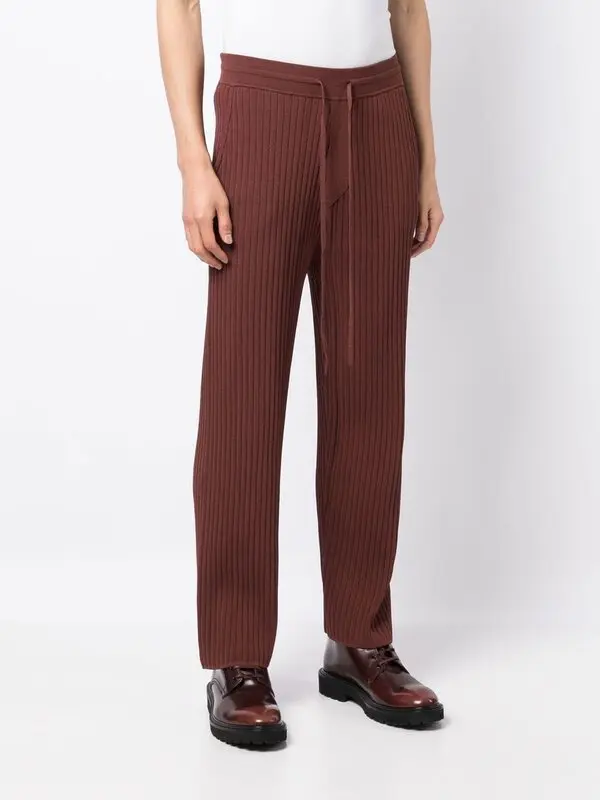 Nanushka Ribbed Straight-leg Trousers