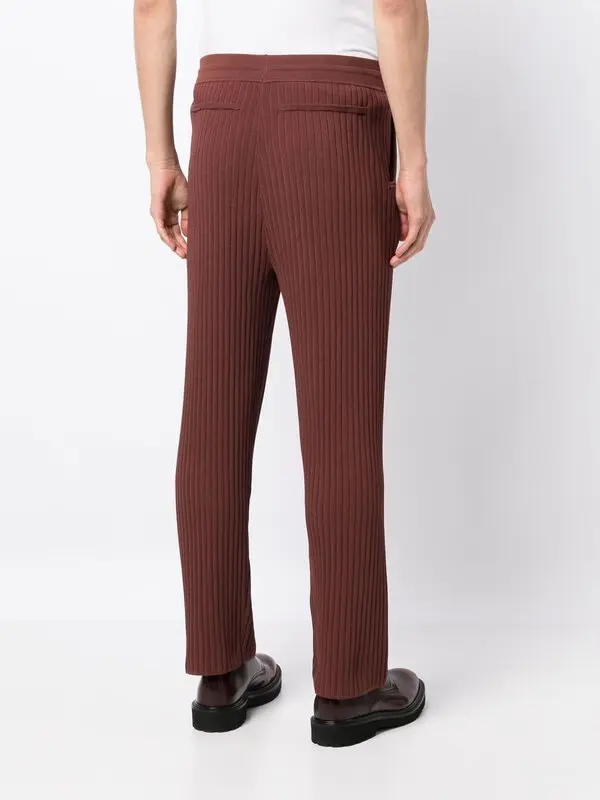 Nanushka Ribbed Straight-leg Trousers