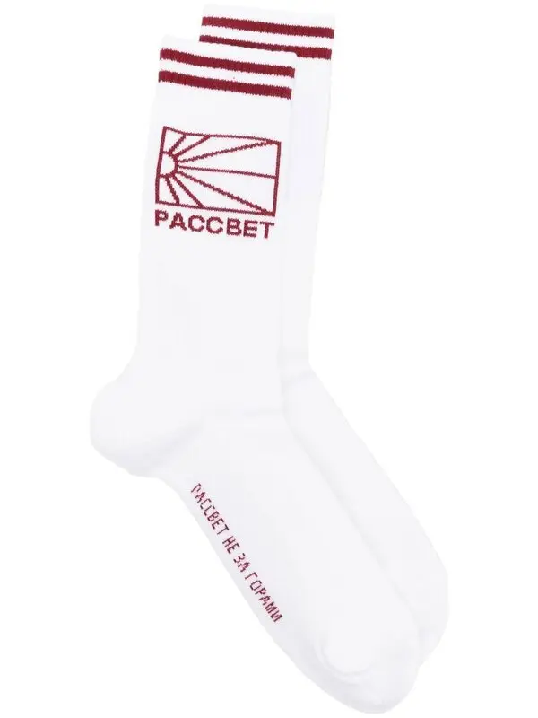 RASSVET Side Logo-print Socks - White