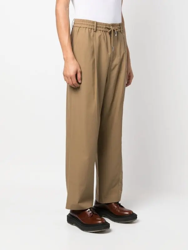FENG CHEN WANG Embroidered-panel Drawstring Trousers