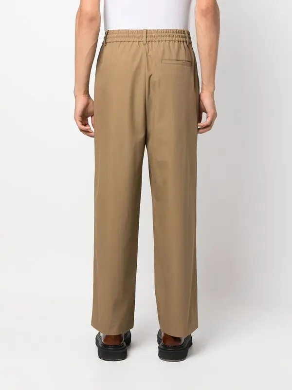 FENG CHEN WANG Embroidered-panel Drawstring Trousers