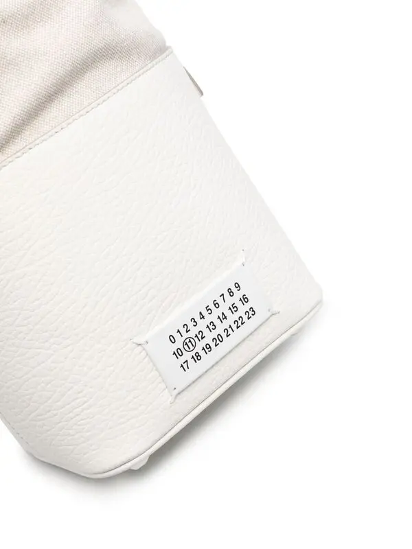MAISON MARGIELA 5ac Small Leather Bucket Bag - White