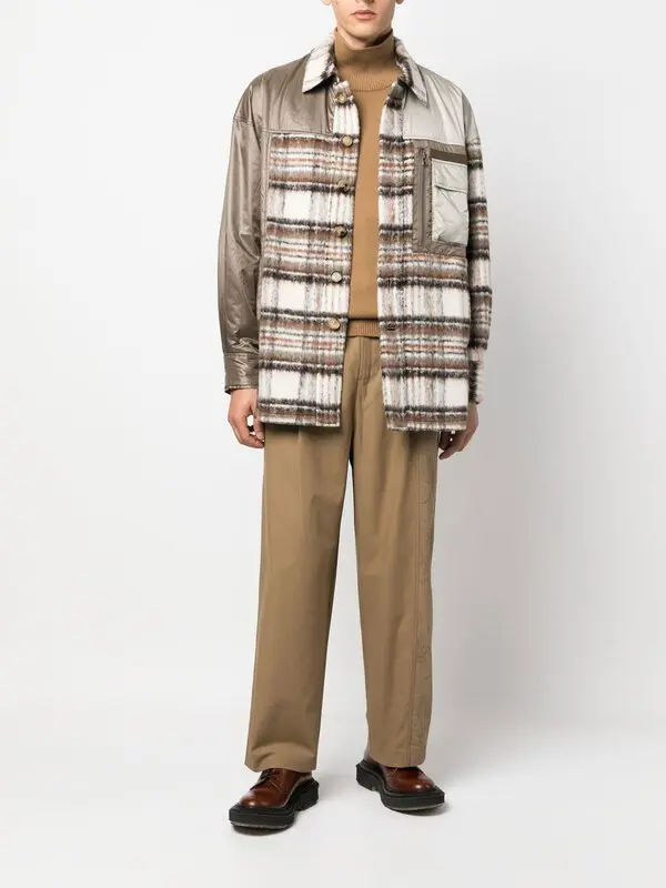 FENG CHEN WANG Button-up Panelled Jacket - Neutrals