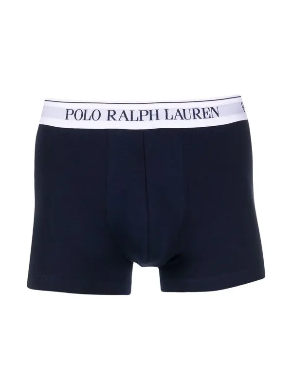 Polo Ralph Lauren Logo-waistband Boxers Set Of 3 - Blue