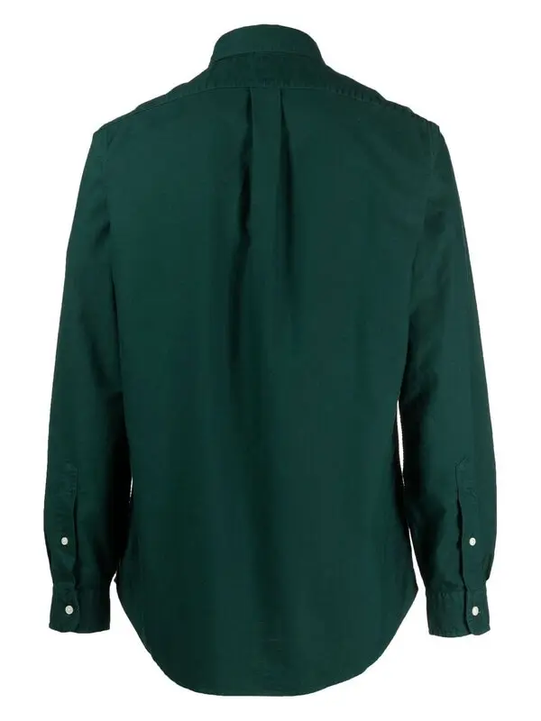Polo Ralph Lauren Embroidered-logo Long-sleeve Shirt - Green