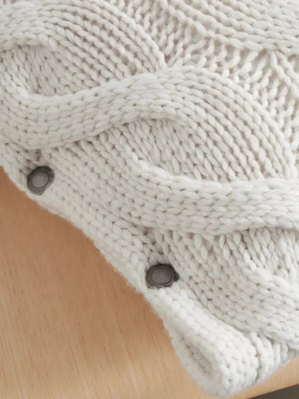 Brunello Cucinelli Cable-knit Cashmere Pillow