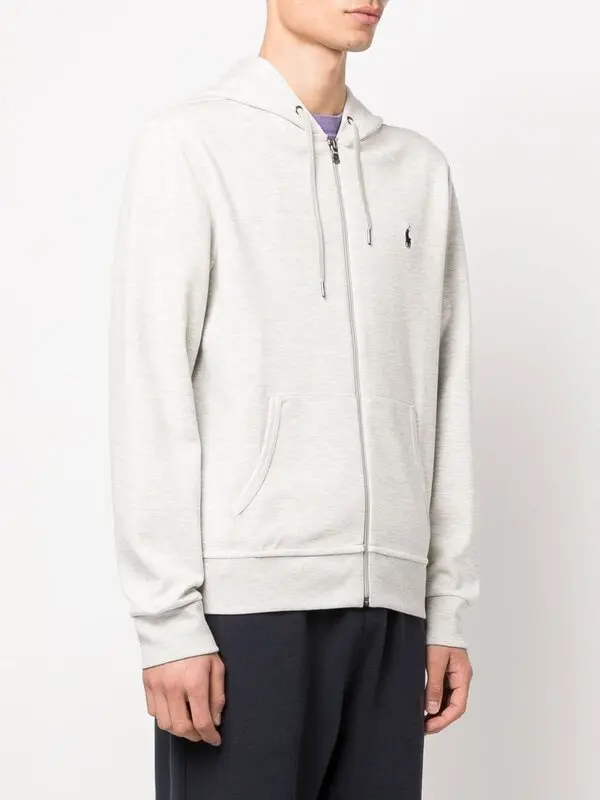 Polo Ralph Lauren Knitted Zip-up Hoodie - Grey