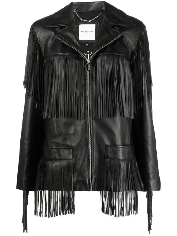 Each X Other Fringe-detai Eather Jacket