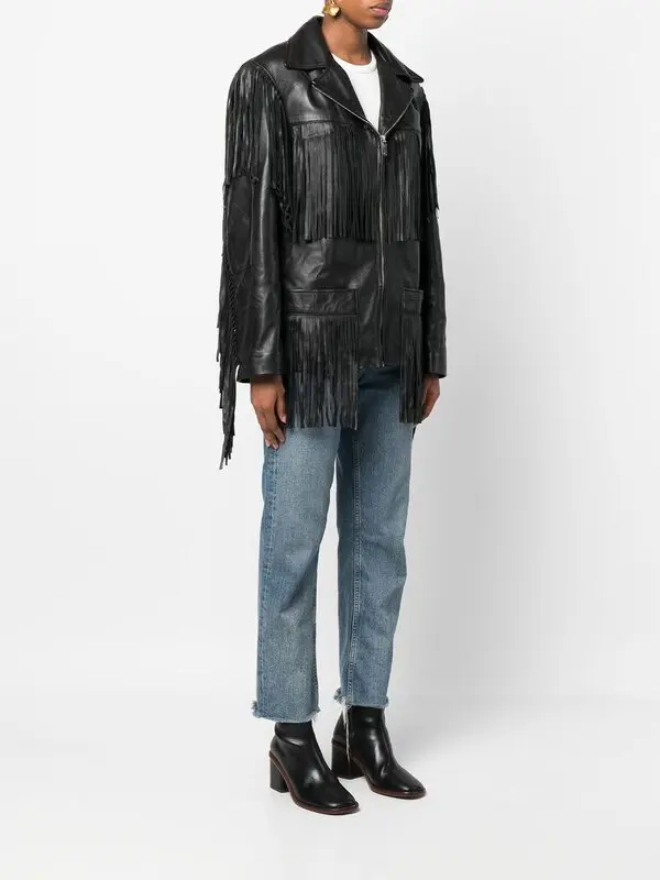 Each X Other Fringe-detai Eather Jacket