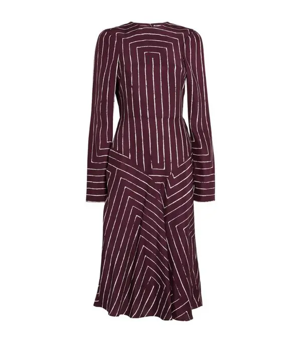Stella McCartney Silk Asymmetric Midi Dress