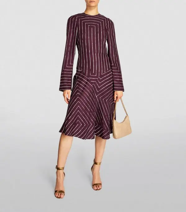 Stella McCartney Silk Asymmetric Midi Dress