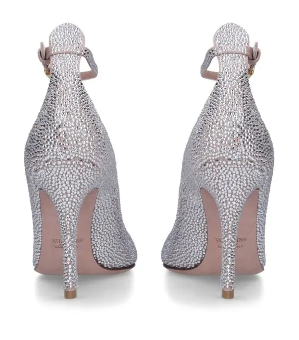 Valentino Garavani Embellished Tan-go Pumps 100