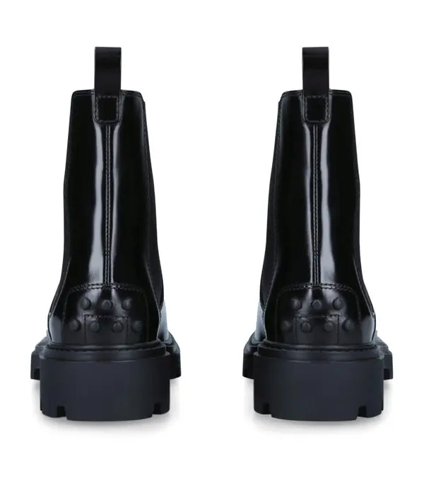 TOD'S Leather Chelsea Boots - Black