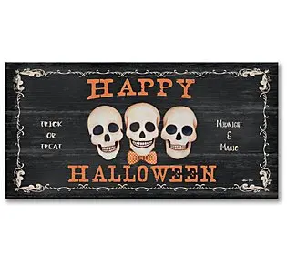 COURTSIDE MARKET Halloween Vintage Sign 12x24 C Anvas Wall Art - One-color
