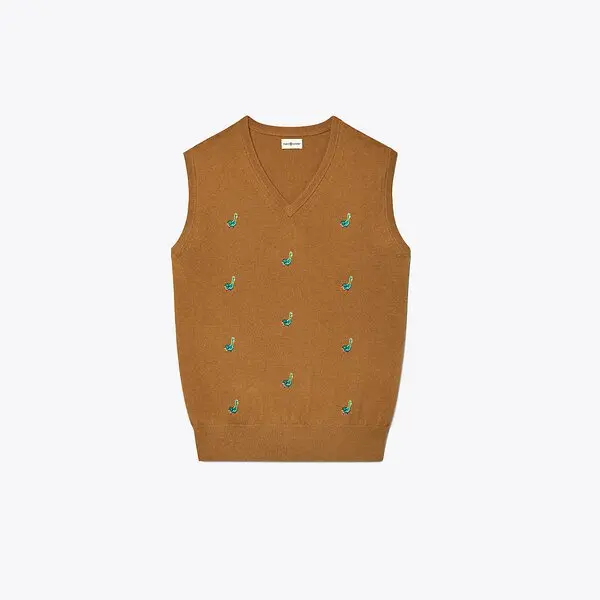 Tory Burch Cashmere Birdie Sweater Vest