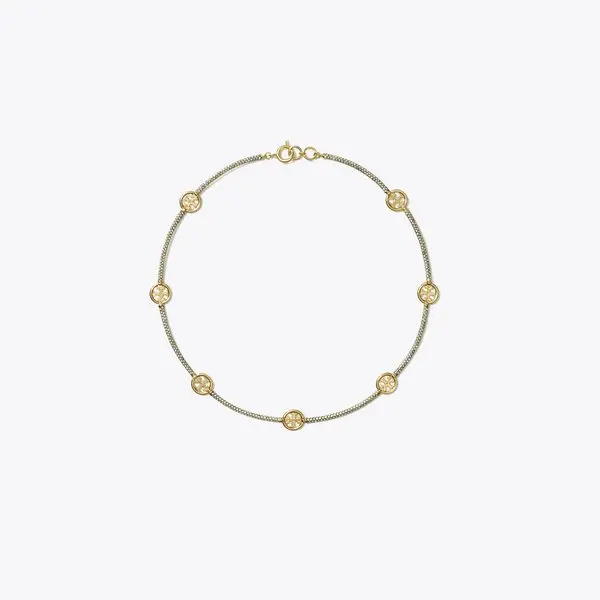 Tory Burch Icon Pavé Necklace - Tory Gold/crystal