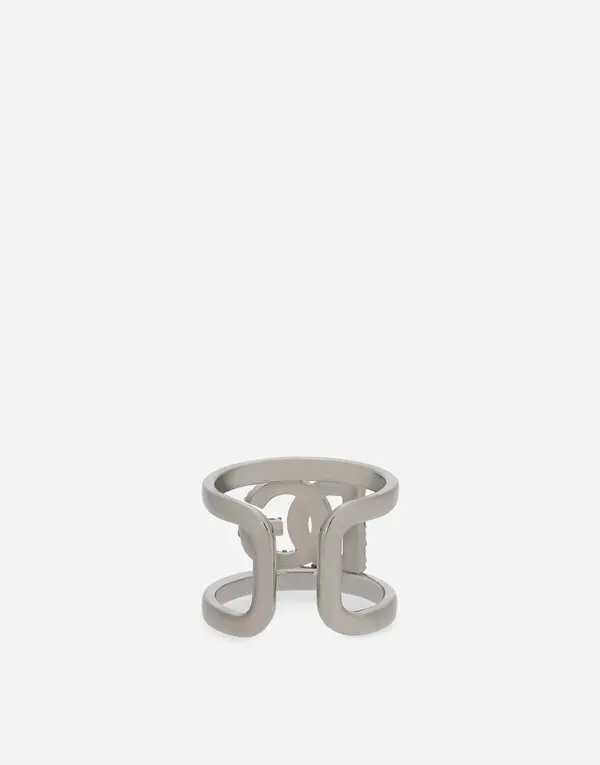 Dolce & Gabbana Ring With Rhinestone-detailed Logo