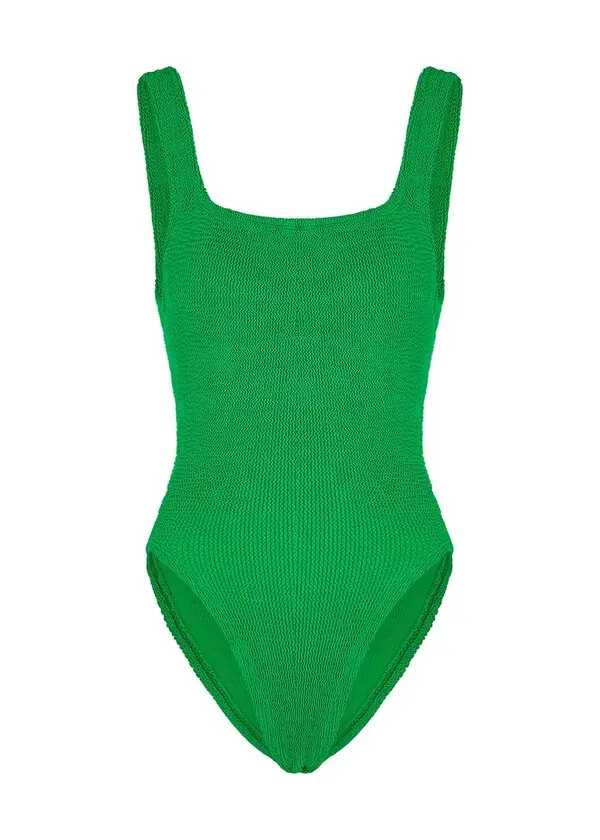 Hunza G Crinkle One-piece Swimsuit - Green