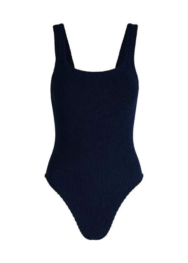 Hunza G Crinkle One-piece Swimsuit - Navy