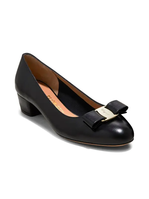FERRAGAMO Vara 30mm Leather Pumps - Nero