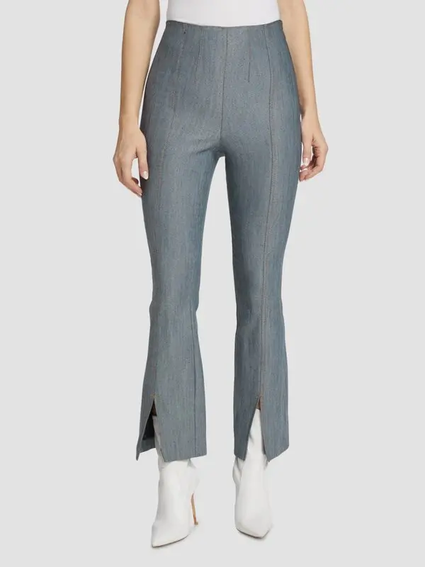 Cinq À Sept Laurie High-rise Stretch Flared Crop Jeans - Indigo