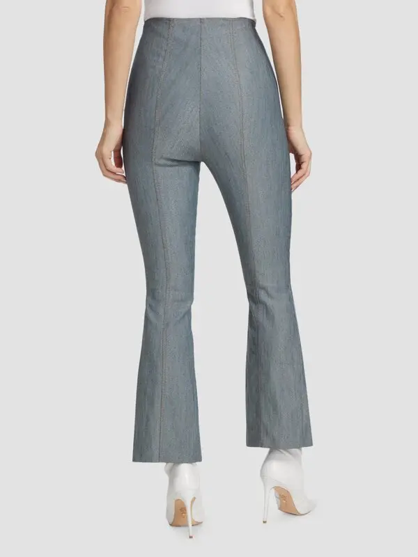 Cinq À Sept Laurie High-rise Stretch Flared Crop Jeans - Indigo