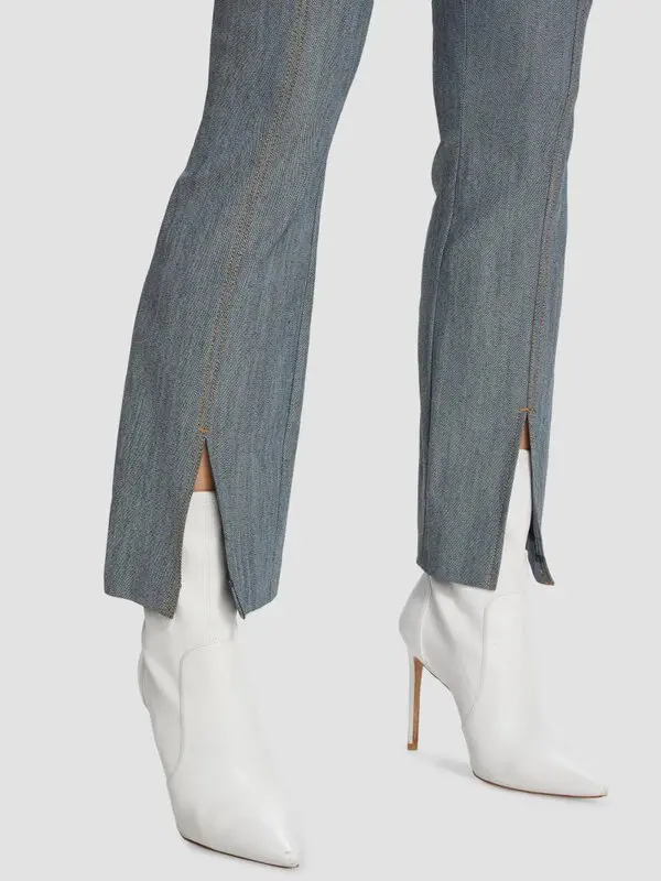 Cinq À Sept Laurie High-rise Stretch Flared Crop Jeans - Indigo