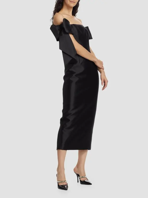 Alexia Maria Isabella Bow Midi-dress - Black