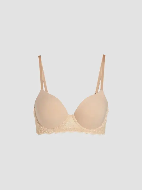 Hanro Luxury Mots Lace T-shirt Bra - Beige