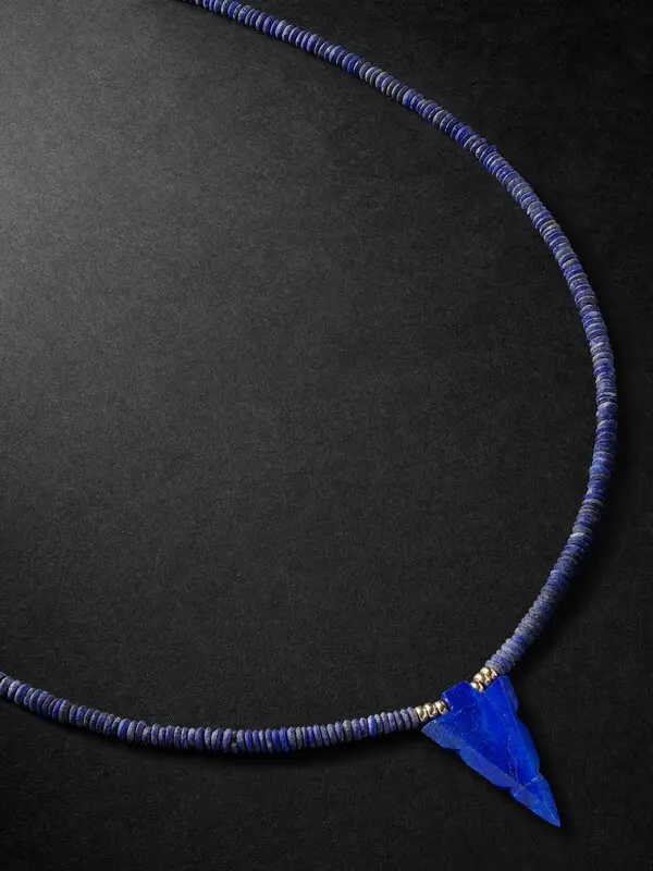 Jacquie Aiche Gold, Lapis Lazuli And Diamond Necklace - Blue