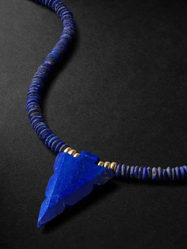 Jacquie Aiche Gold, Lapis Lazuli And Diamond Necklace