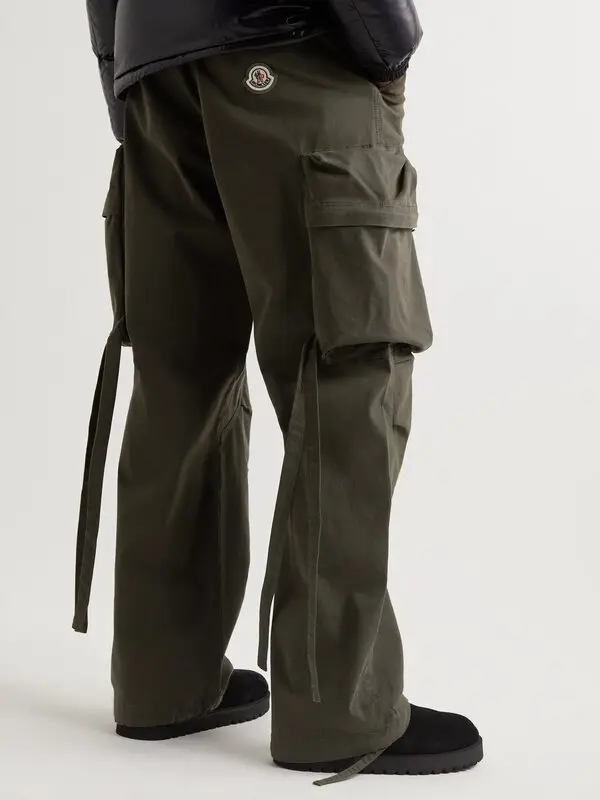Moncler Wide-leg Stretch-cotton Cargo Trousers