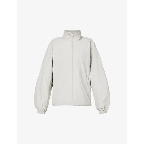Alexander Wang Logo-flocked Relaxed-fit Shell Jacket