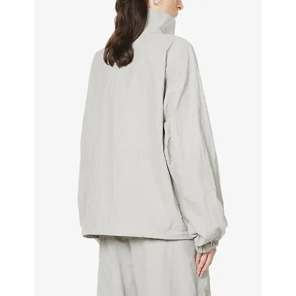Alexander Wang Logo-flocked Relaxed-fit Shell Jacket