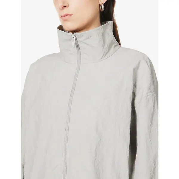 Alexander Wang Logo-flocked Relaxed-fit Shell Jacket