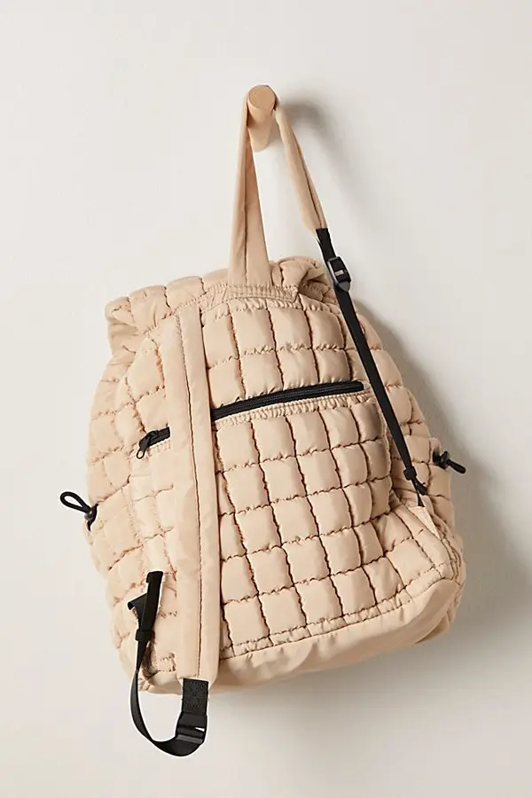 FREE PEOPLE Quilted Hiker Backpack Ivory NWT Free People Quilted Hiker Backpack Like new | Mercari main image 2