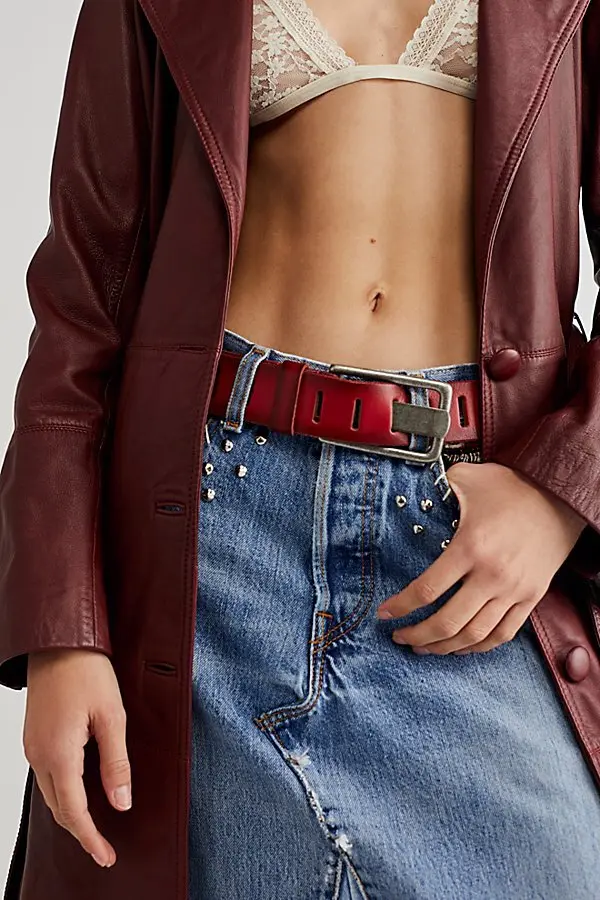 Free People Jona Leather Belt - Chefs Kiss