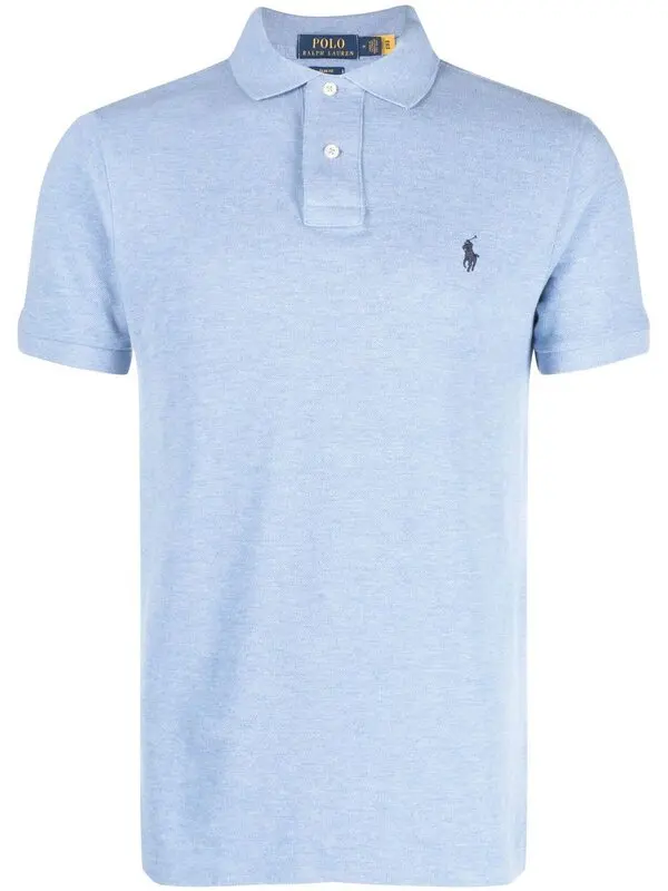 Polo Ralph Lauren Embroidered-logo Polo Shirt - Blue