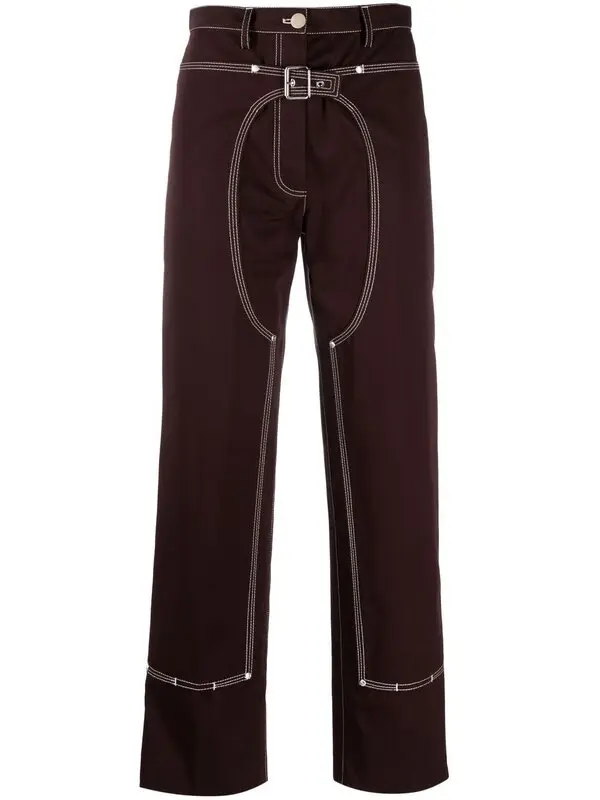 Stella McCartney Contrast Stitch Straight-leg Trousers