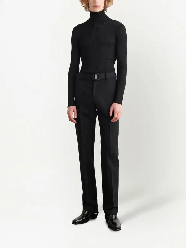 Off-White Belted Slim-fit Trousers