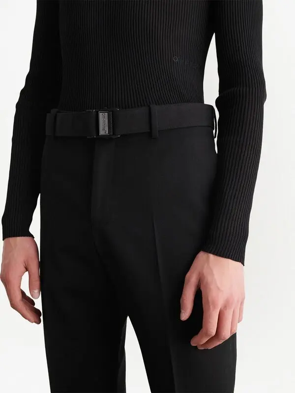 Off-White Belted Slim-fit Trousers