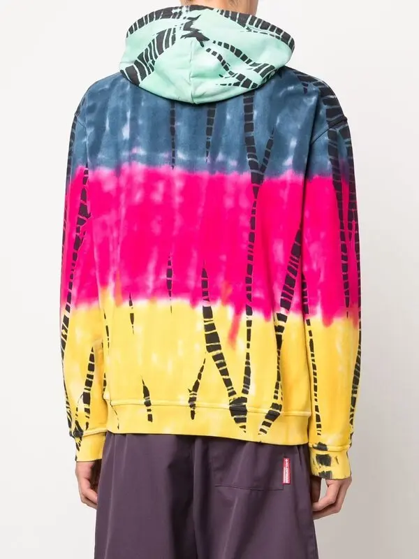 AGR Tie-dye Print Cotton Hoodie