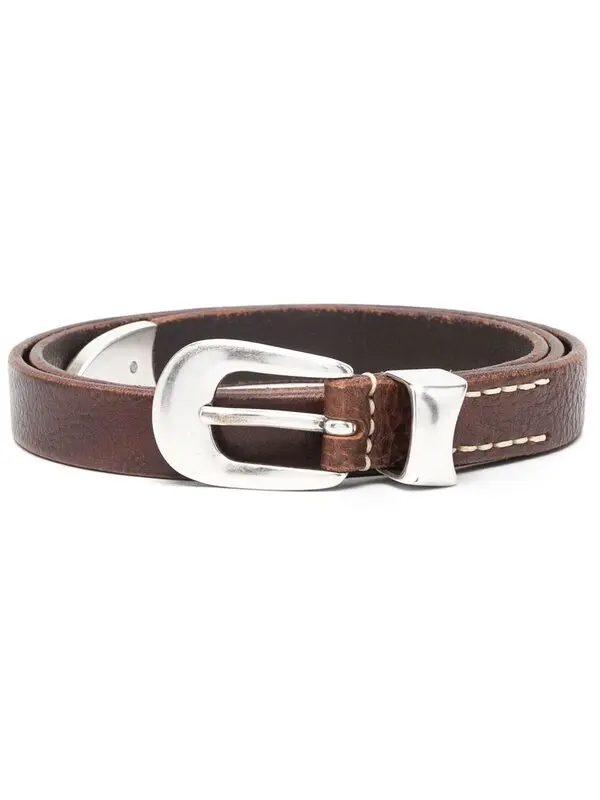 Our Legacy Western Leather Buckle Belt - Brown