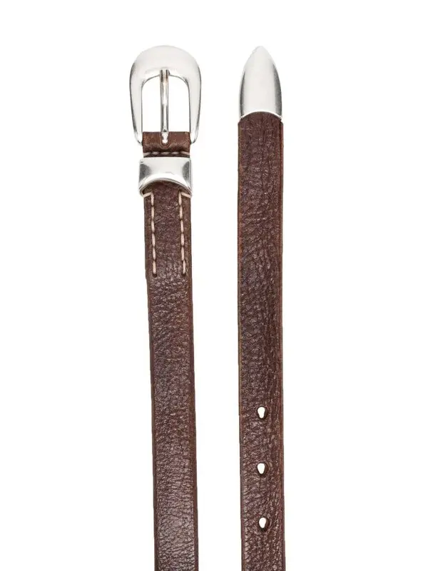 Our Legacy Western Leather Buckle Belt - Brown