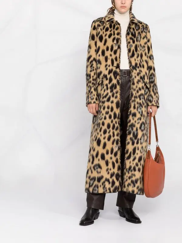 FORTE_FORTE Leopard-print Long Coat