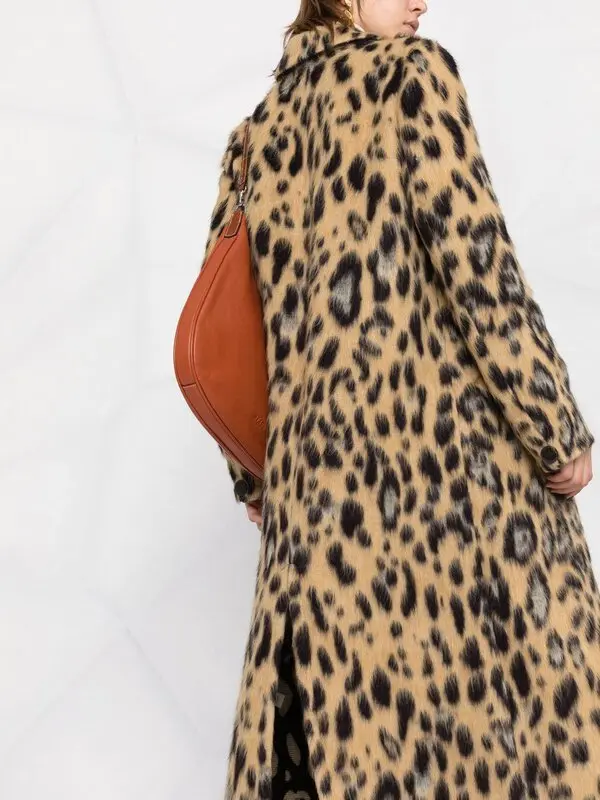 FORTE_FORTE Leopard-print Long Coat