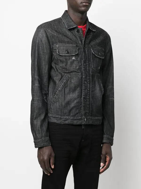 Dsquared2 Studded Denim Trucker Jacket
