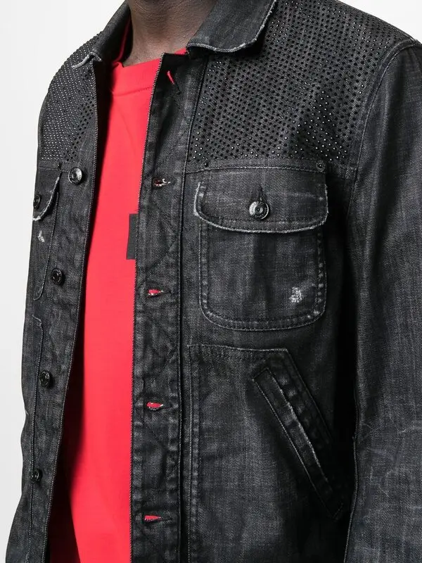 Dsquared2 Studded Denim Trucker Jacket