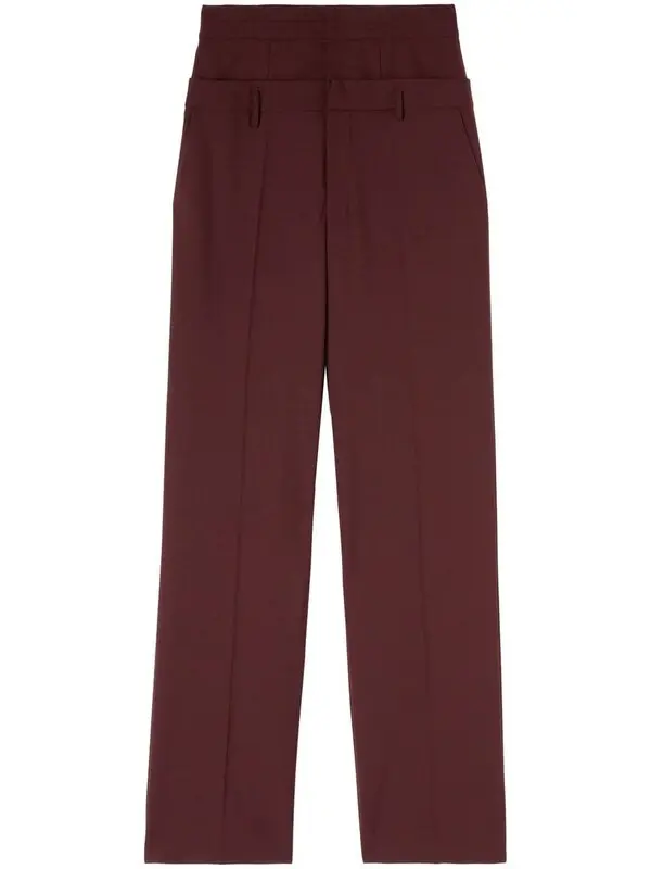 Off-White High Double-waist Effect Trousers
