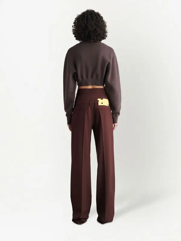 Off-White High Double-waist Effect Trousers